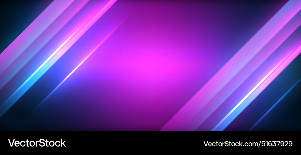 Neon dynamic diagonal light rays background Vector Image