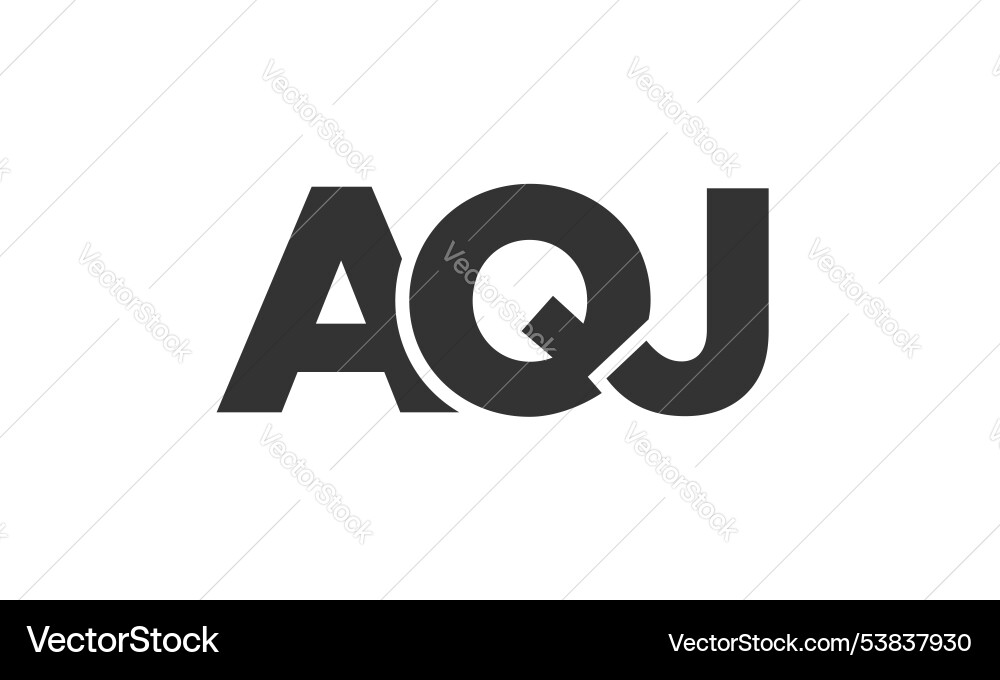 Aqj logo design template with strong and modern Vector Image