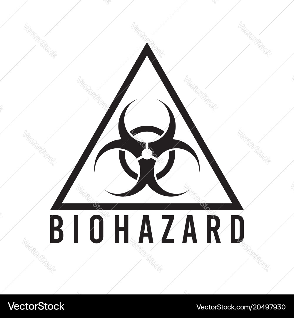Biohazard sign isolated Royalty Free Vector Image