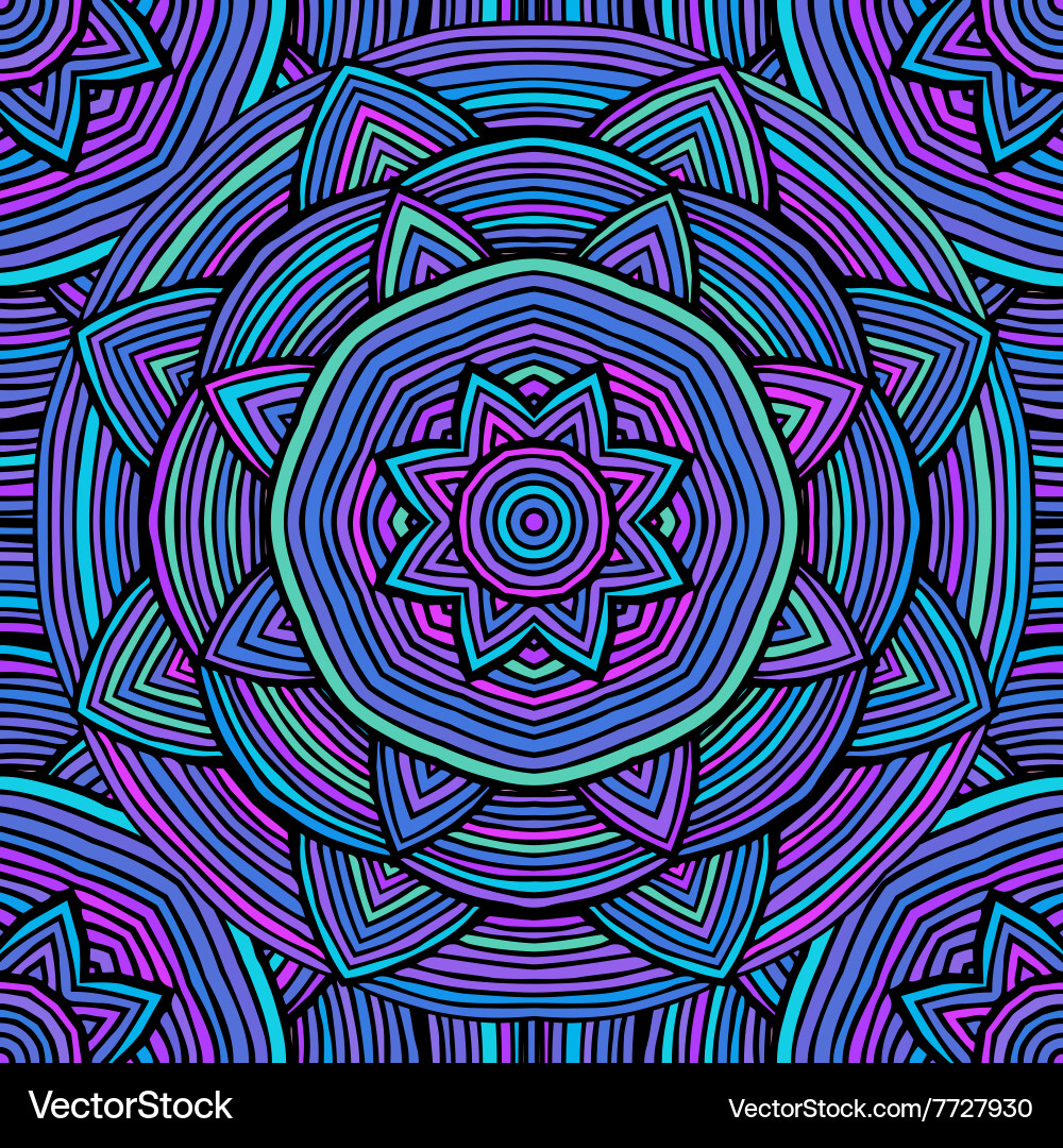 Blue ethnic pattern Royalty Free Vector Image - VectorStock