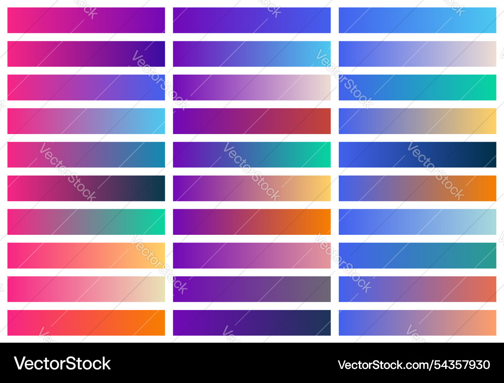 Color trend of gradient pallet an example Vector Image