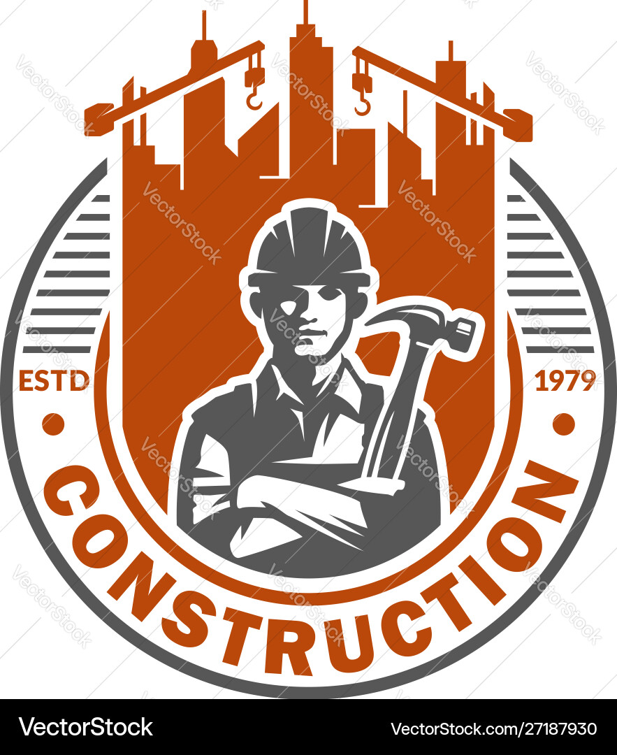 Construction logo design template suitable Vector Image