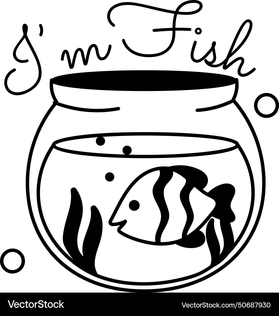 Fishbowl Royalty Free Vector Image - VectorStock