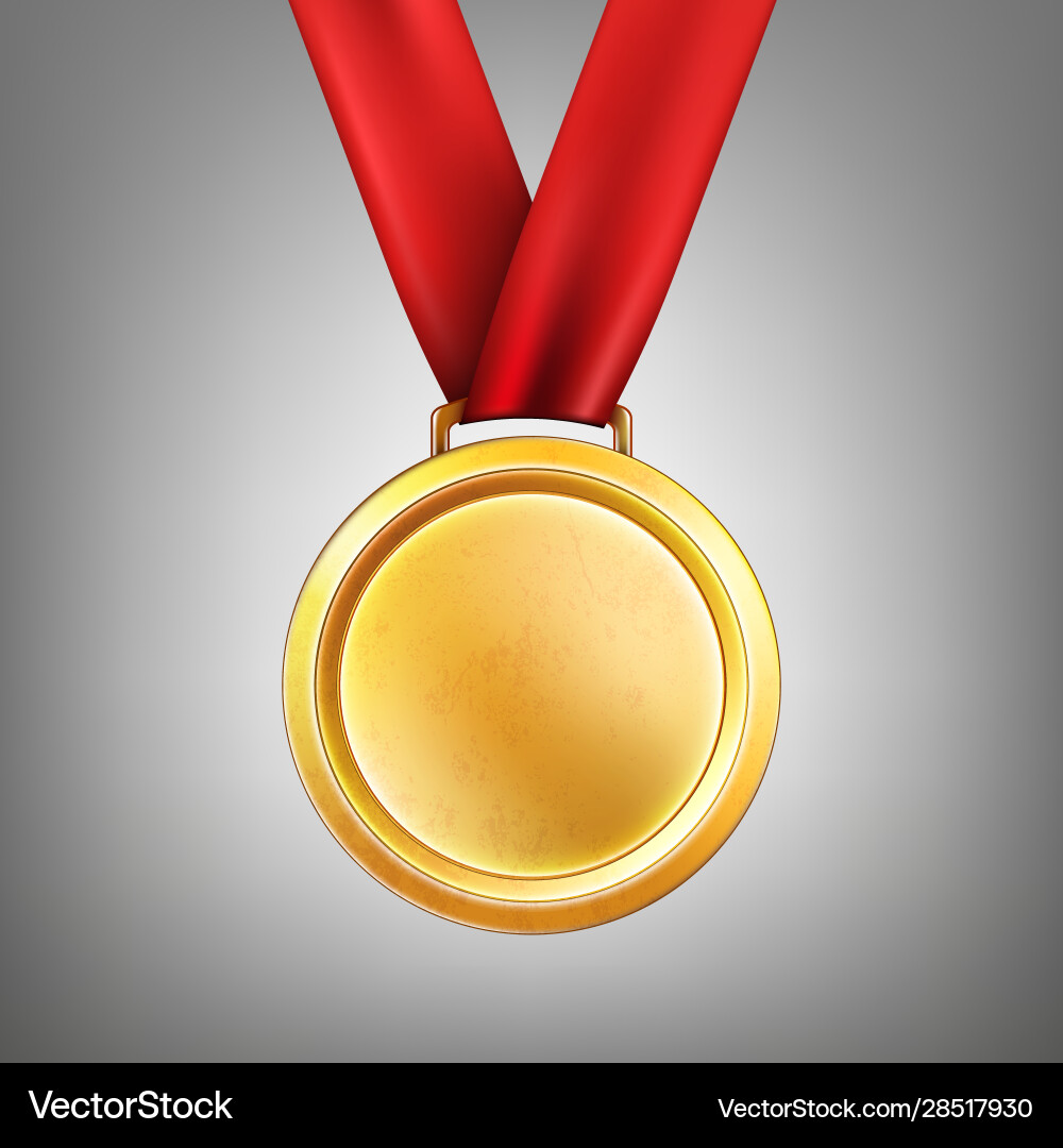Gold medal Royalty Free Vector Image - VectorStock