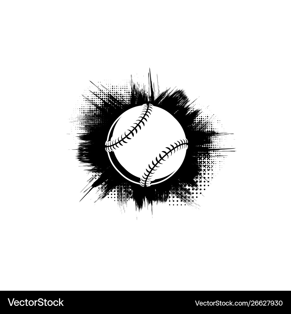 Grunge Baseball Background Royalty Free Vector Image