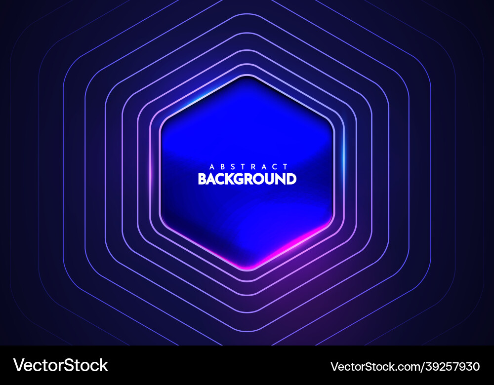 Hexagon Technology Glow Background Royalty Free Vector Image