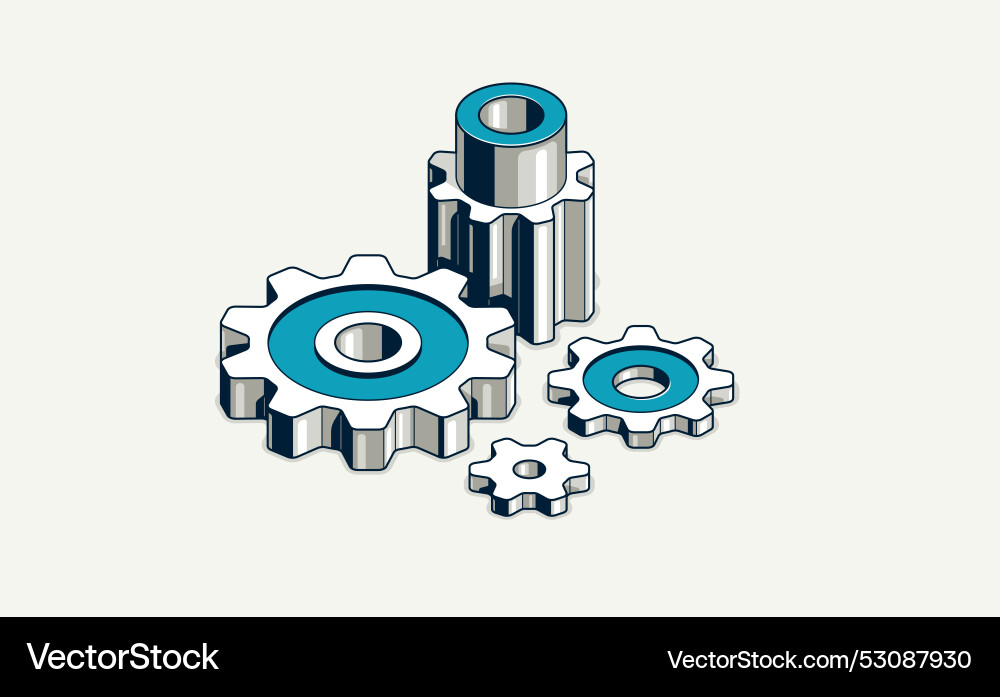 Industry and manufacturing concept gears cogs Vector Image