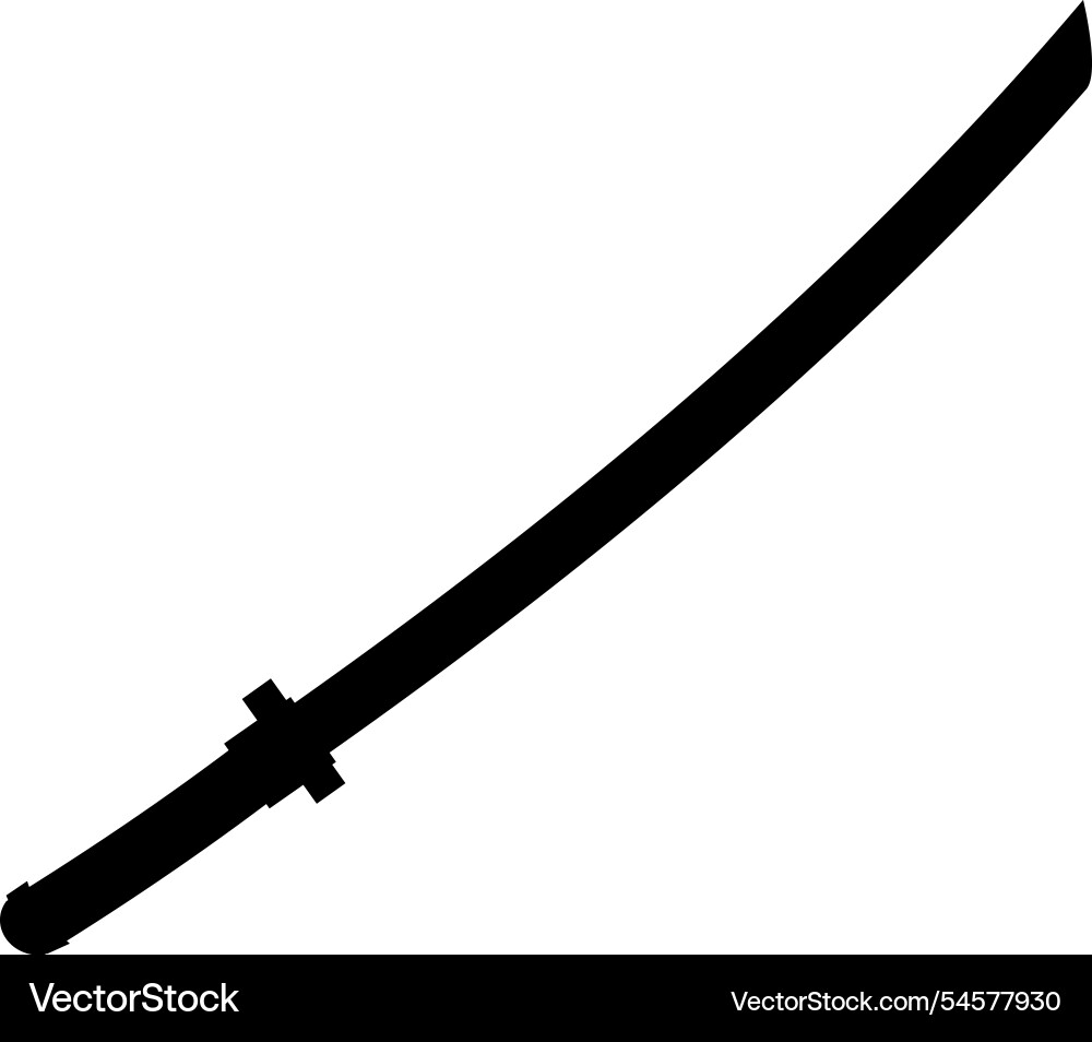 Japanese katana sword Royalty Free Vector Image