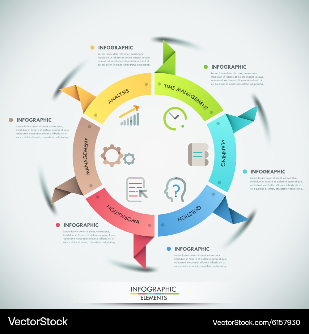 Moderne Infografik Optionen Banner Lizenzfreies Vektorbild