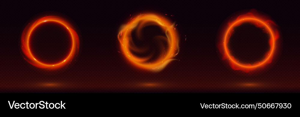 Red circle frames set Royalty Free Vector Image