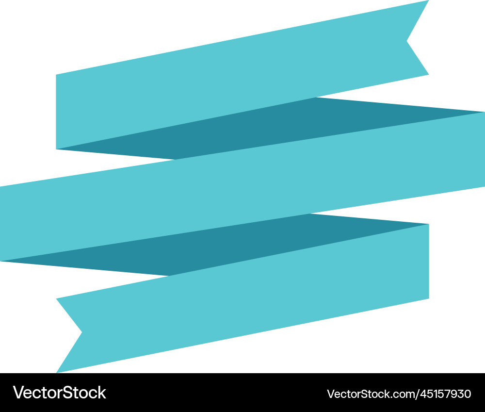 Ribbon banner label folded paper decorative Vector Image