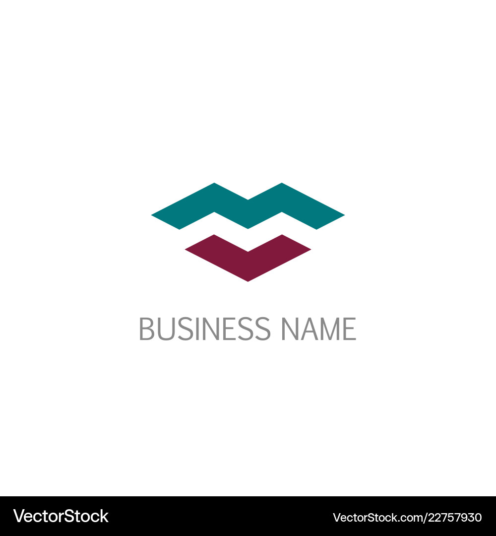 Shape letter m business logo Royalty Free Vector Image
