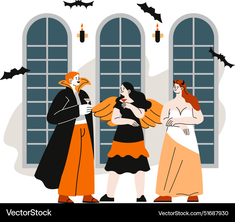 Vampire themed halloween event Royalty Free Vector Image