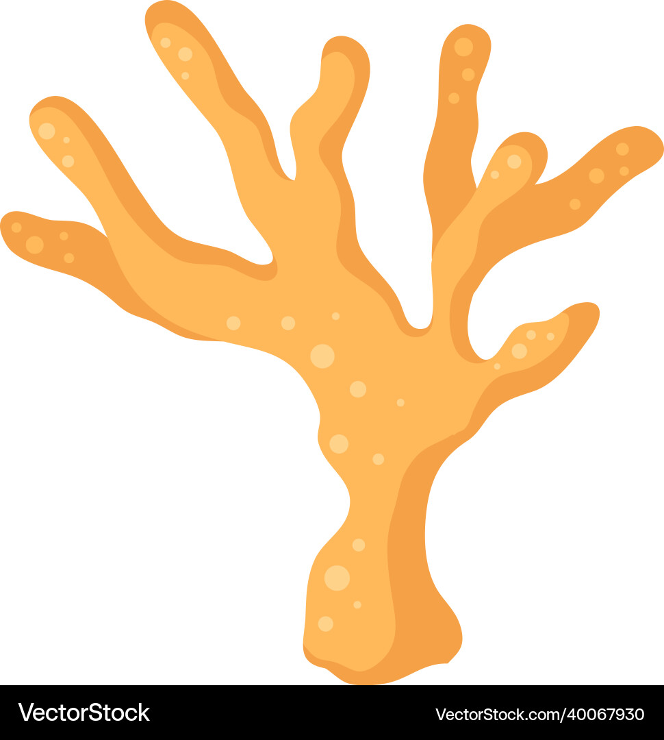 Yellow sea coral composition Royalty Free Vector Image