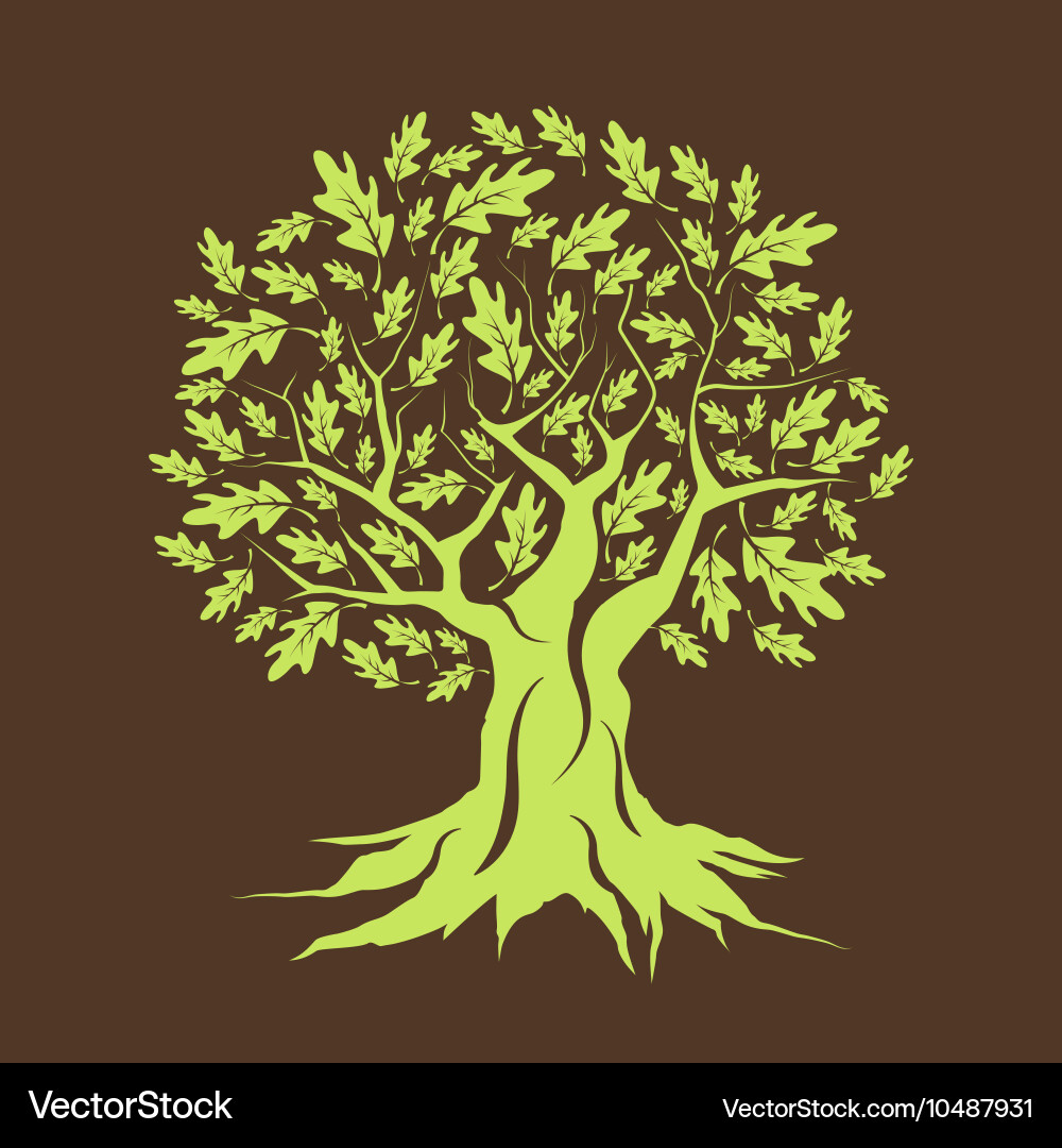 Nature Oak Tree Background Vector Free Download