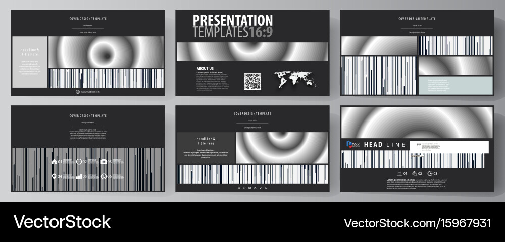 Business templates in hd format for presentation Vector Image