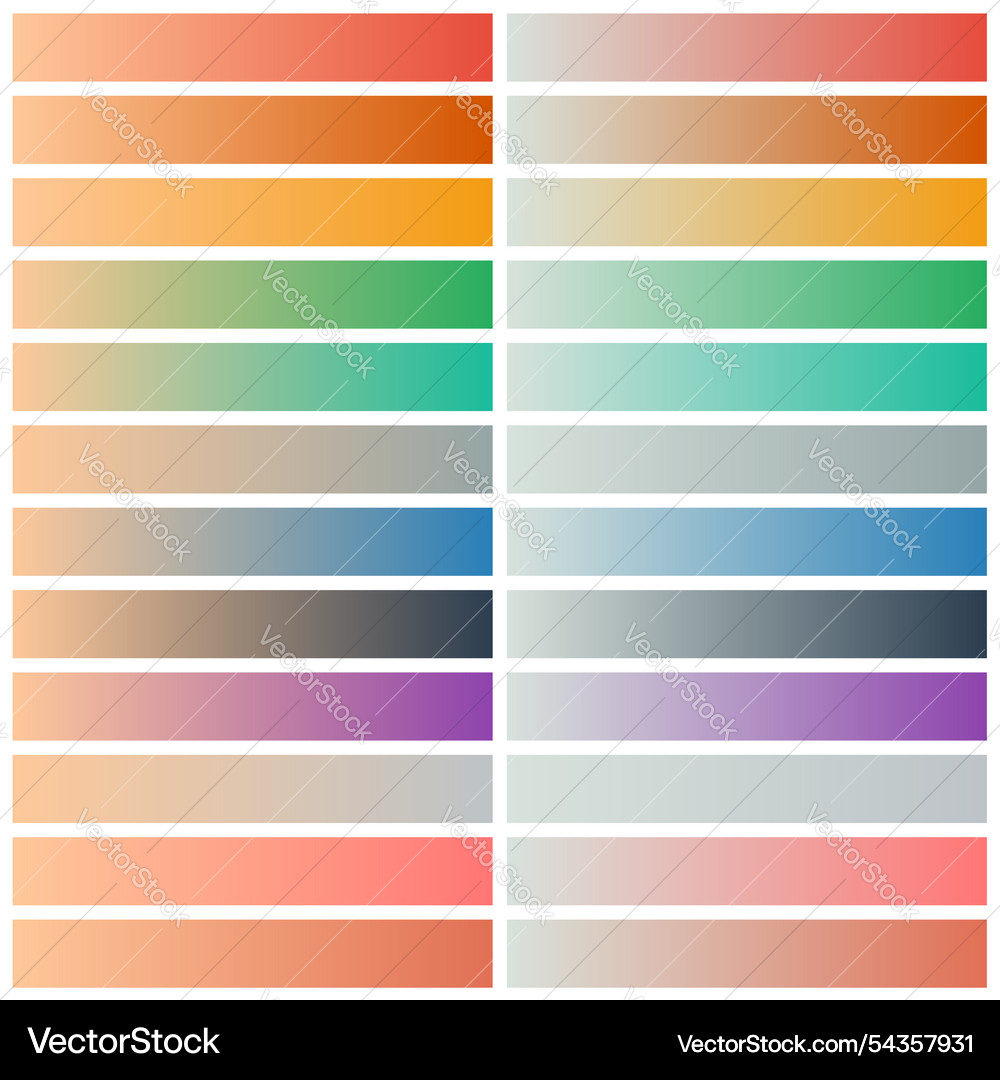 Color gradient of pastel pallet an example Vector Image