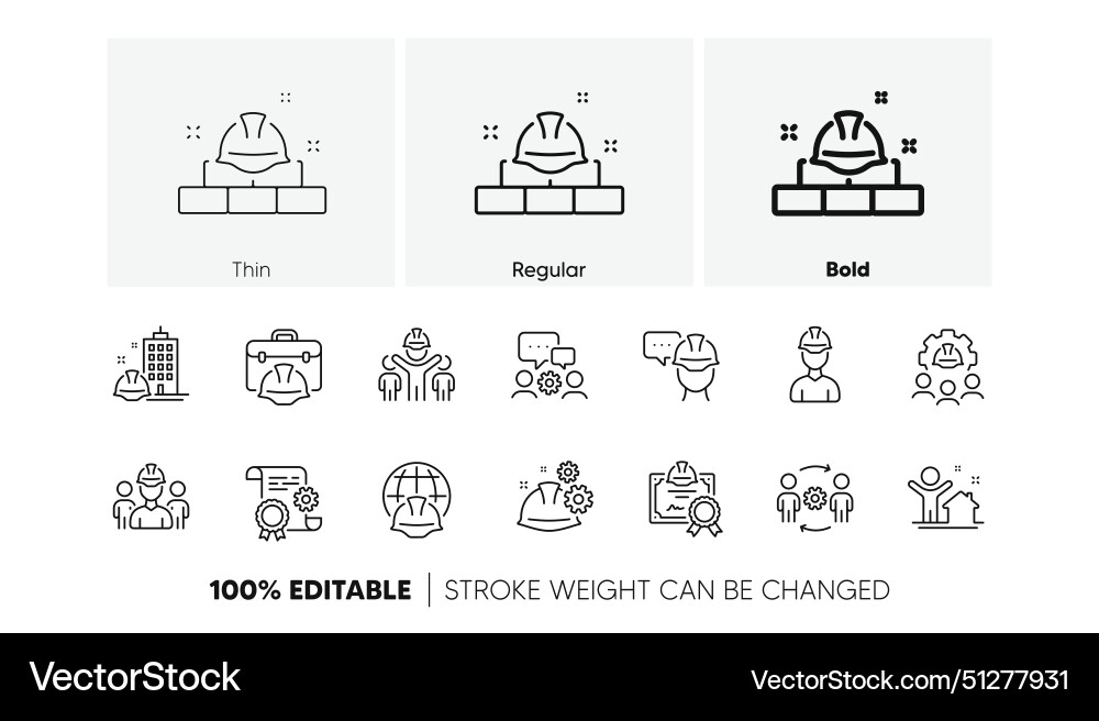 Engineering line icons set technical Royalty Free Vector