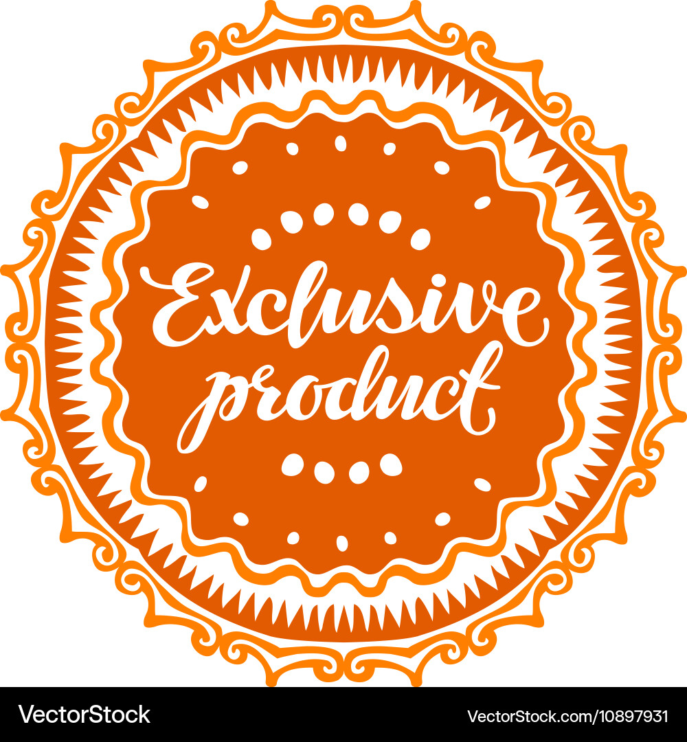 Exclusive product Royalty Free Vector Image - VectorStock