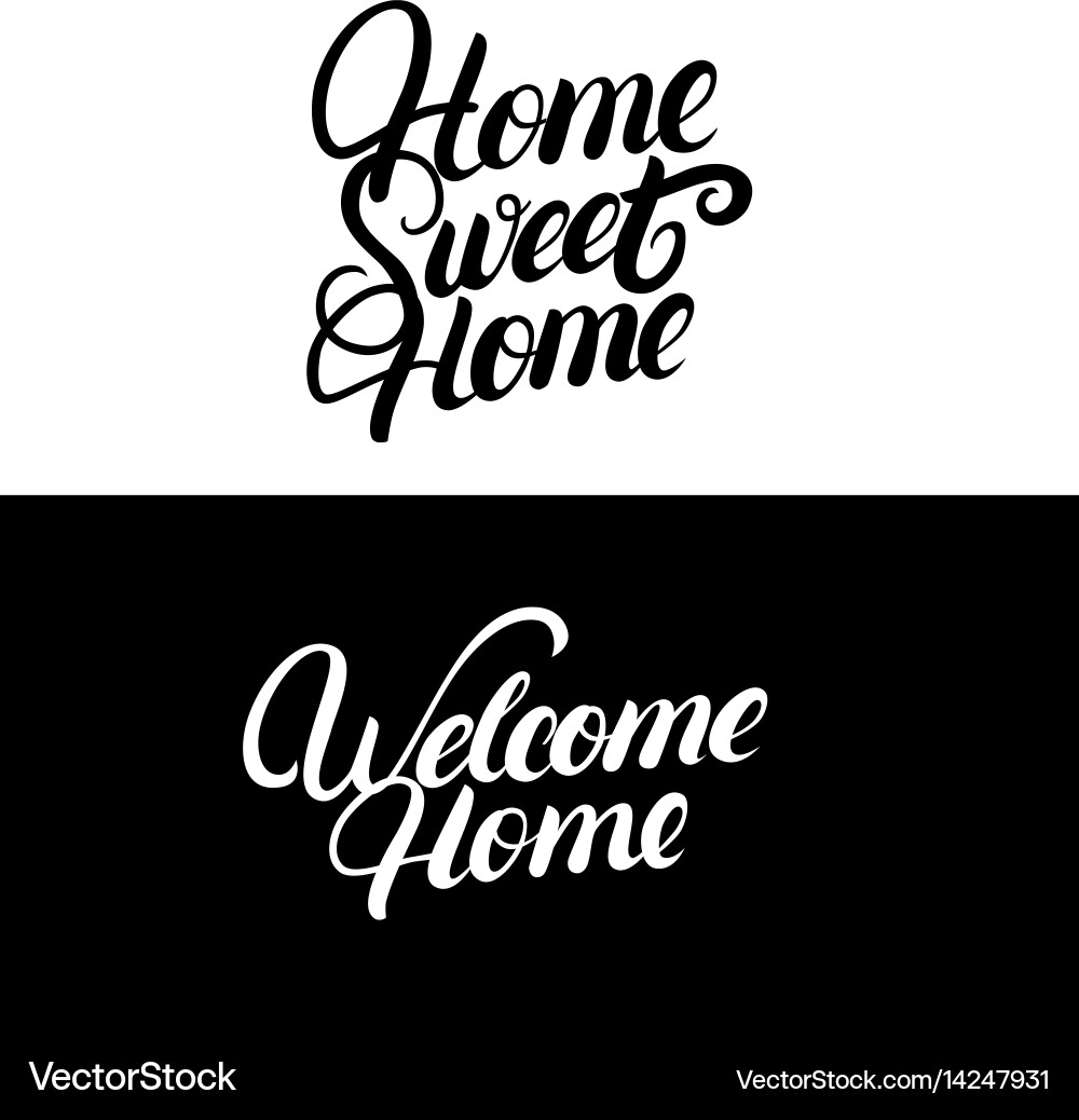 Home sweet welcome Royalty Free Vector Image - VectorStock