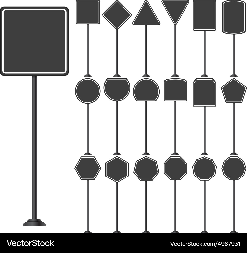 Set of signpost Royalty Free Vector Image - VectorStock