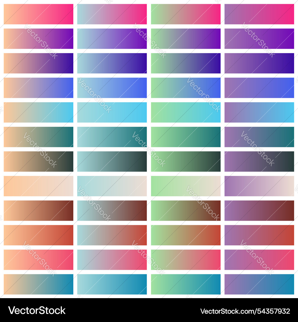 Color gradient of harmony pallet an example Vector Image