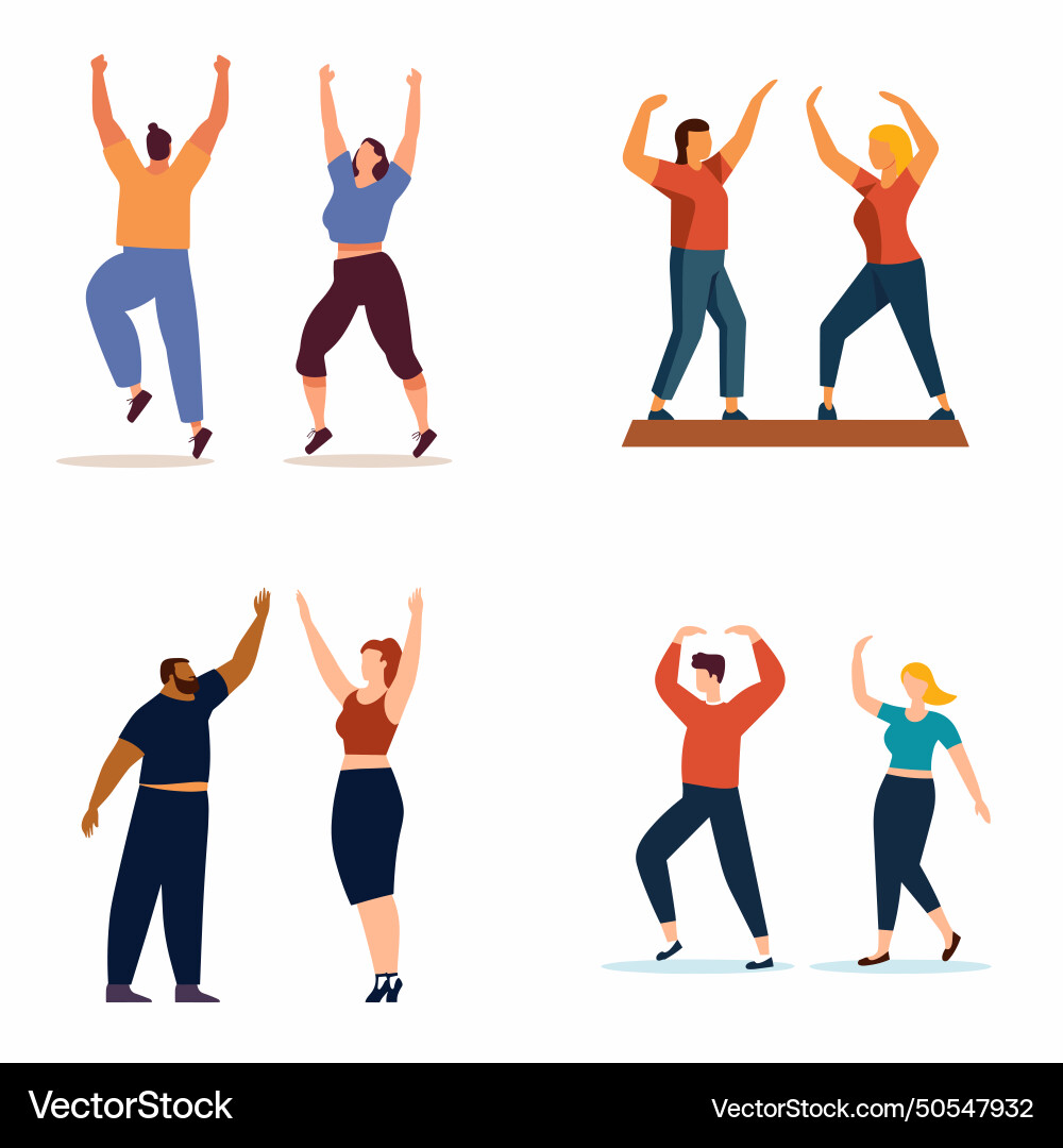 Diverse group celebrates success jumping Vector Image