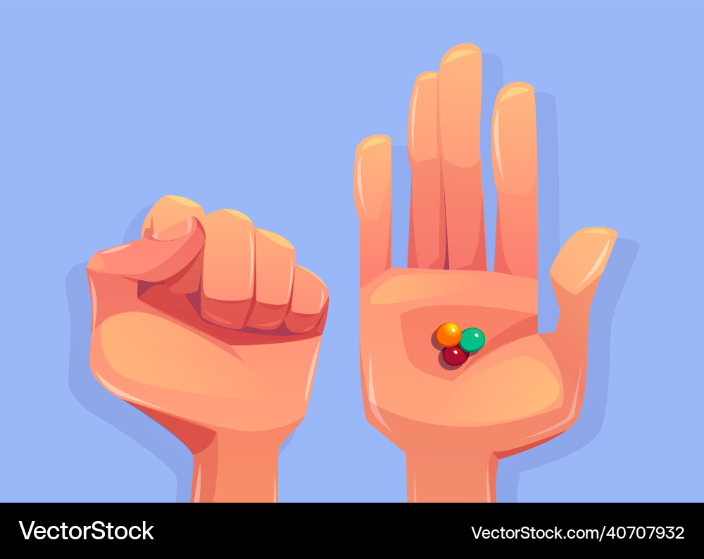 Guess which hand game with closed and open palms Vector Image