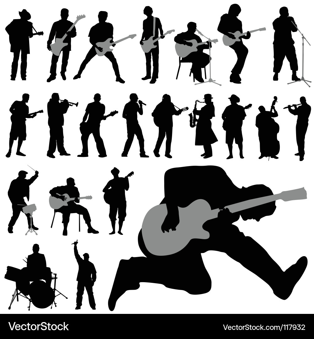Musician set Royalty Free Vector Image - VectorStock