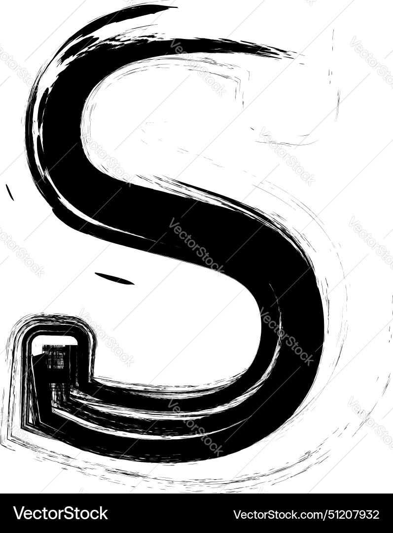 Textured font with an eroded rough letterpress Vector Image