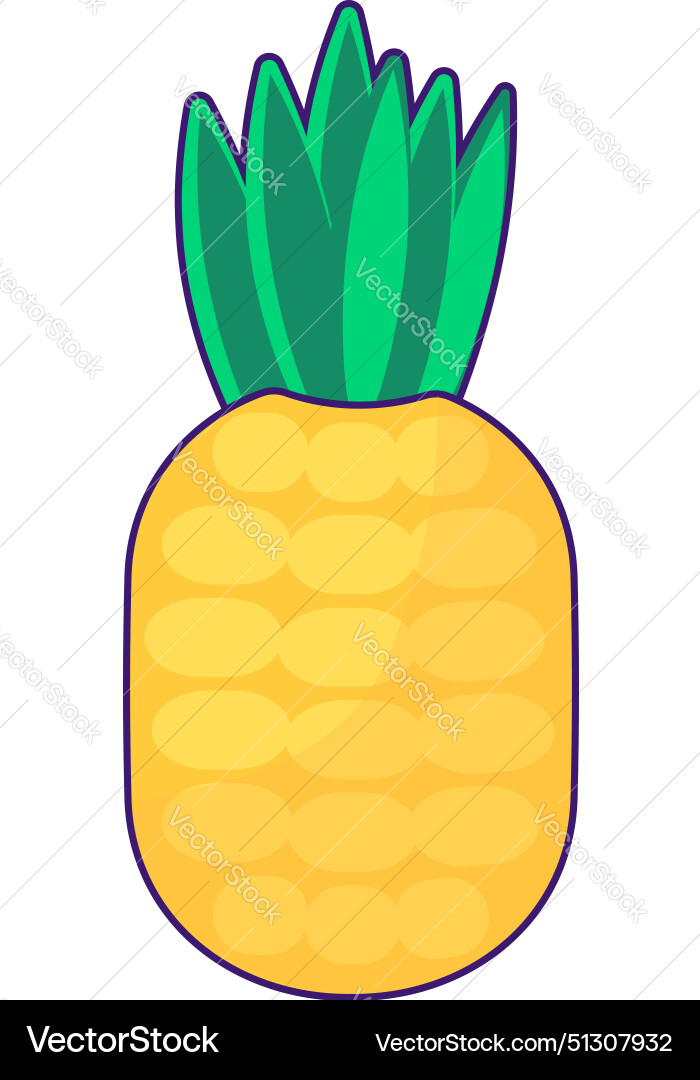 Tropical exotic fruit pineapple juicy ripe ananas Vector Image