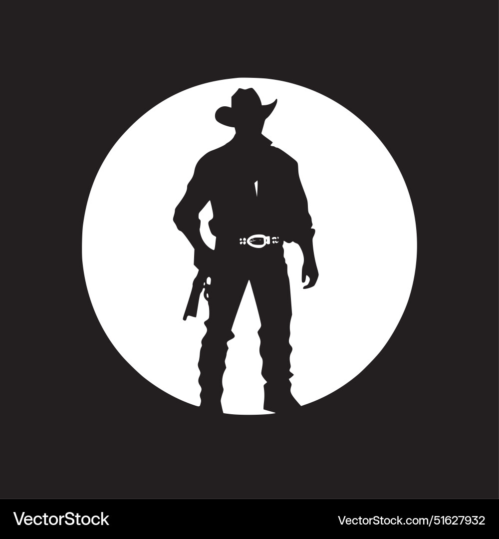 Western - black and white Royalty Free Vector Image