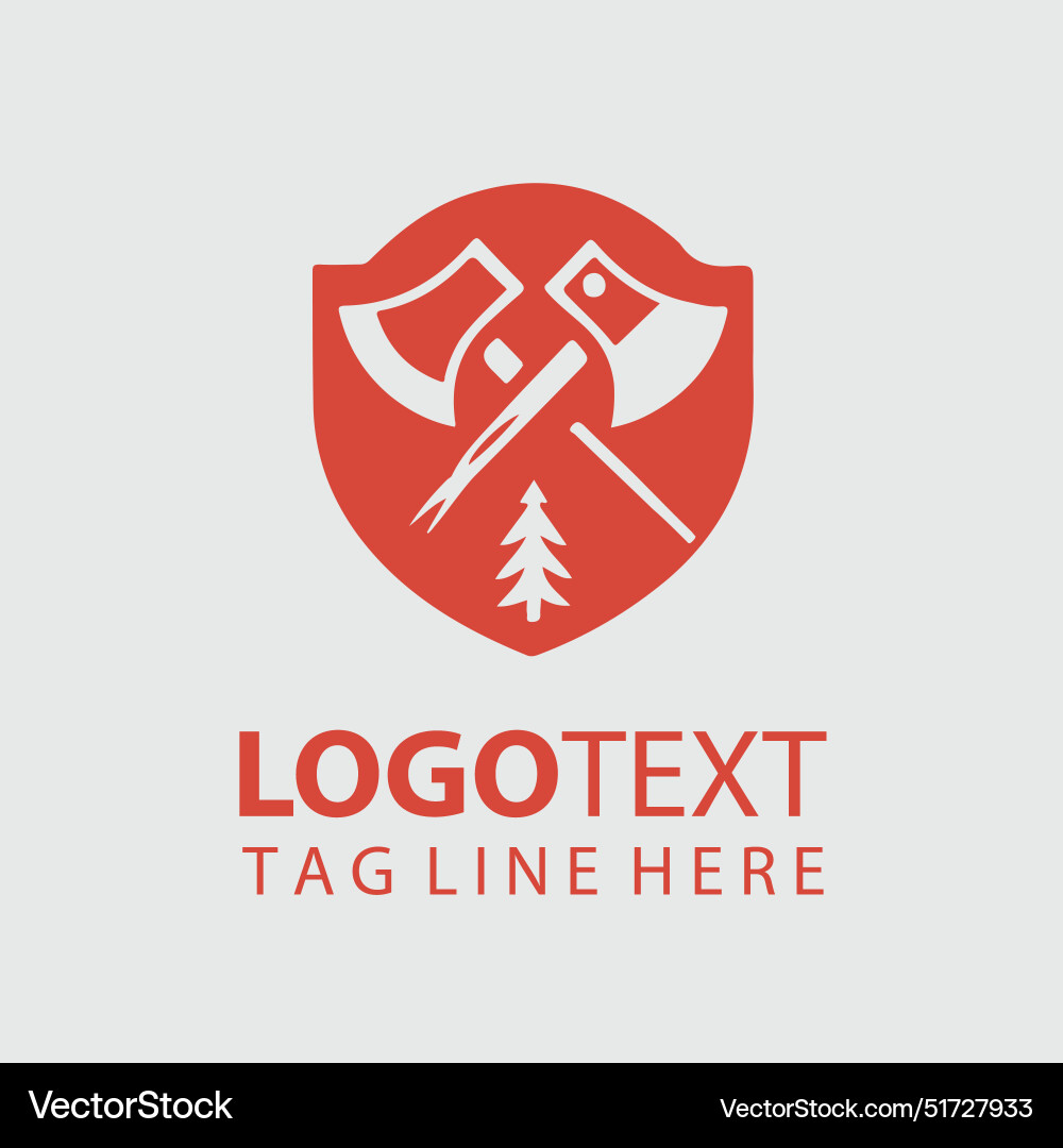 Axe shield logo Royalty Free Vector Image - VectorStock