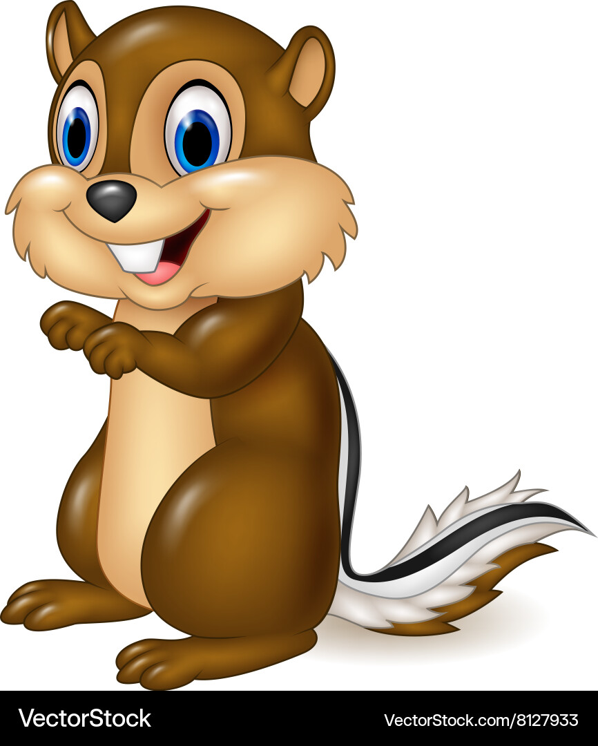 Cute Cartoon Chipmunk Royalty Free Vector Image