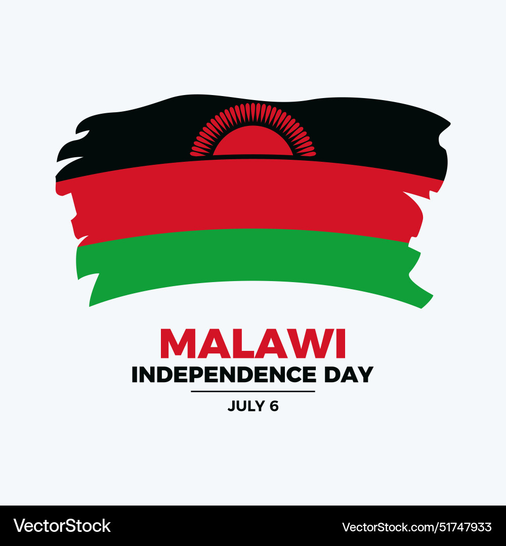 Malawi independence day poster Royalty Free Vector Image