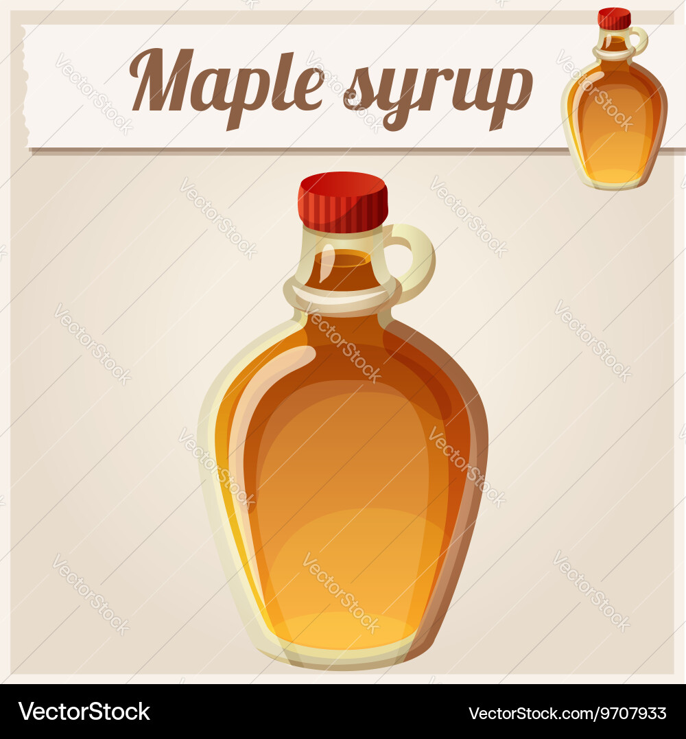 Maple Syrup Bottle Icon Royalty Free Vector Image