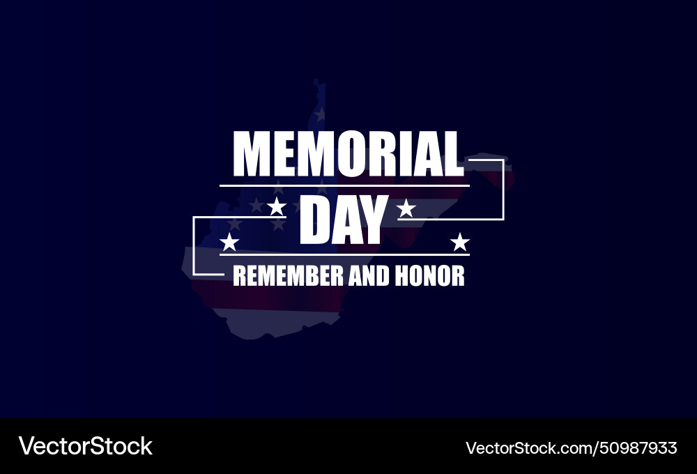 Saluting our heroes memorial day remember Vector Image