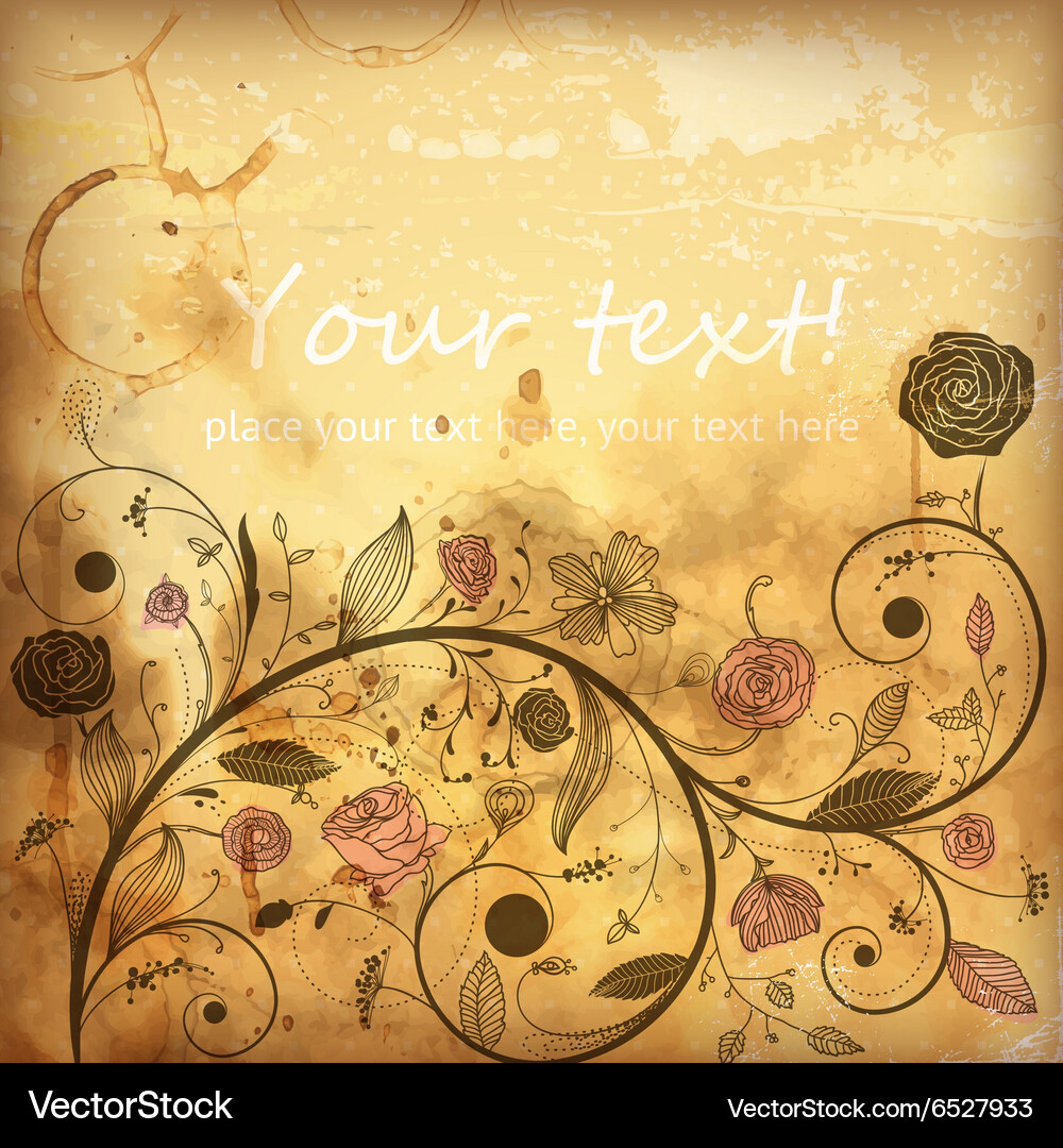 Vintage Floral Background Royalty Free Vector Image