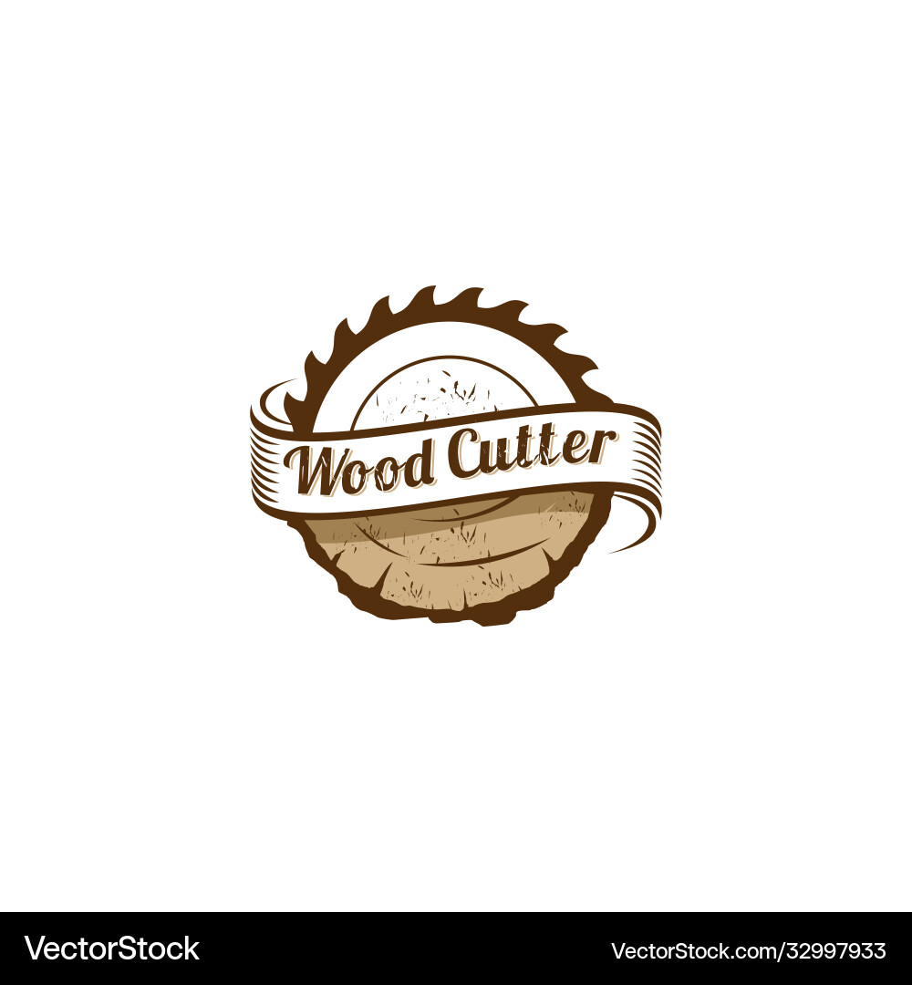 Wood cutter Royalty Free Vector Image - VectorStock