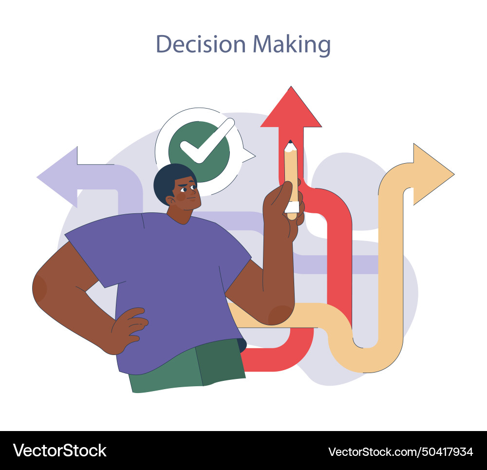 Decision making concept Royalty Free Vector Image