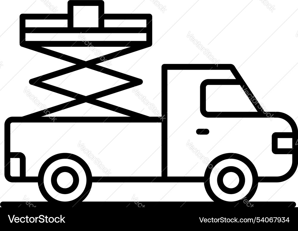Lifter line icon design Royalty Free Vector Image