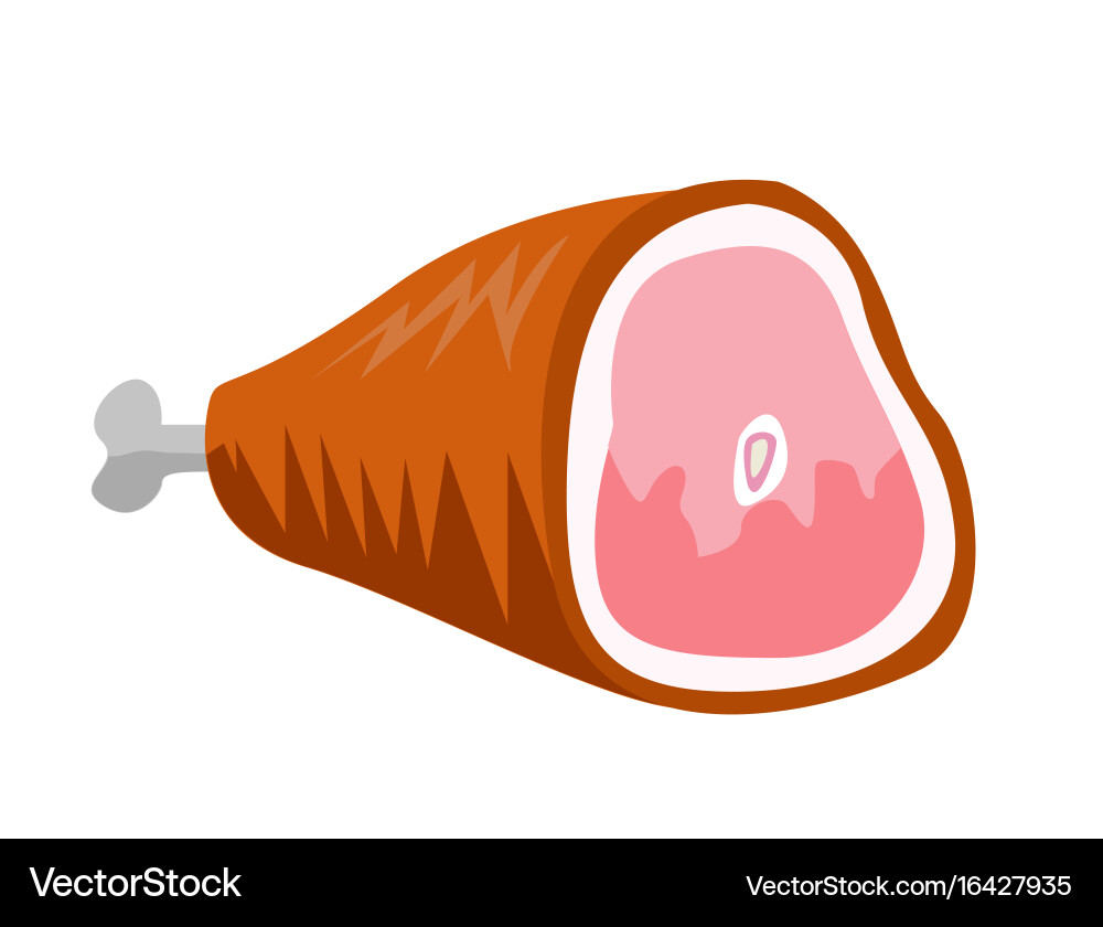 Cartoon ham Royalty Free Vector Image - VectorStock