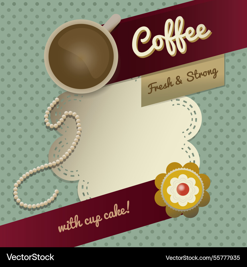 Coffee template design Royalty Free Vector Image