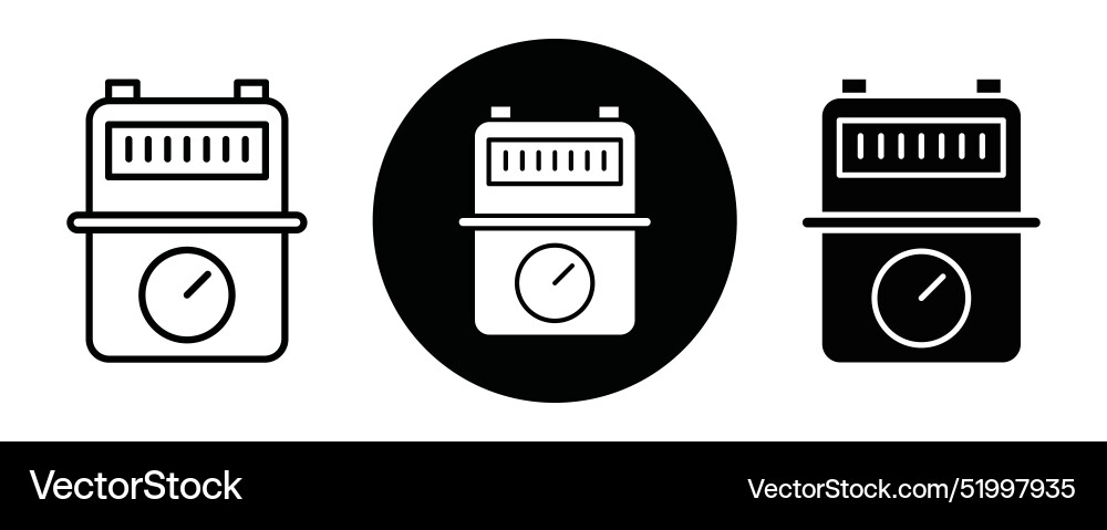 Gas meter icon line art Royalty Free Vector Image