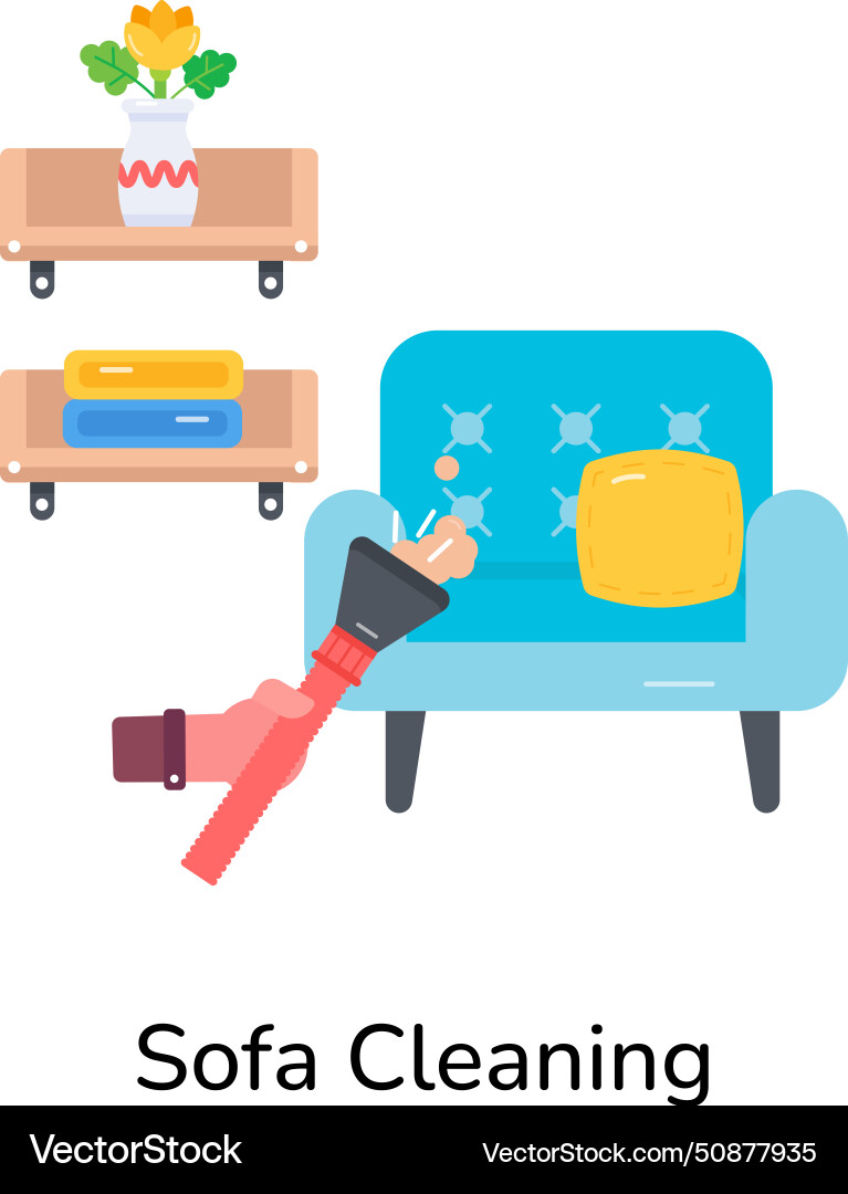 Sofa cleaning Royalty Free Vector Image - VectorStock