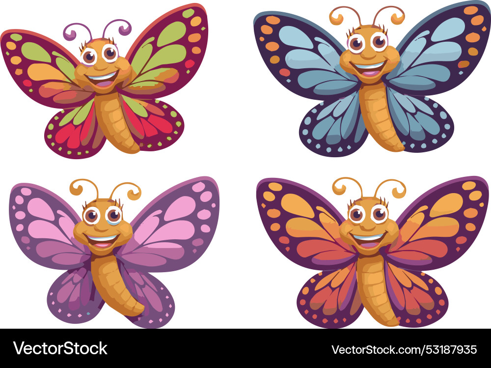 Whimsical cartoon butterly Royalty Free Vector Image