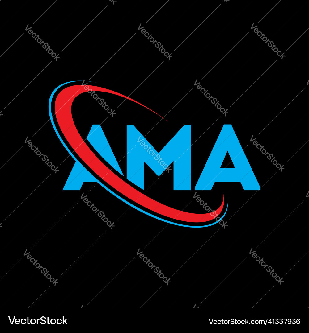 Ama logo letter design Royalty Free Vector Image