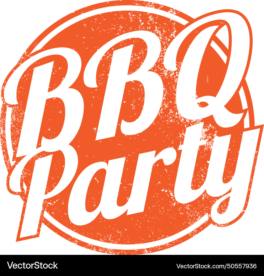 Bbq party stamp Royalty Free Vector Image - VectorStock