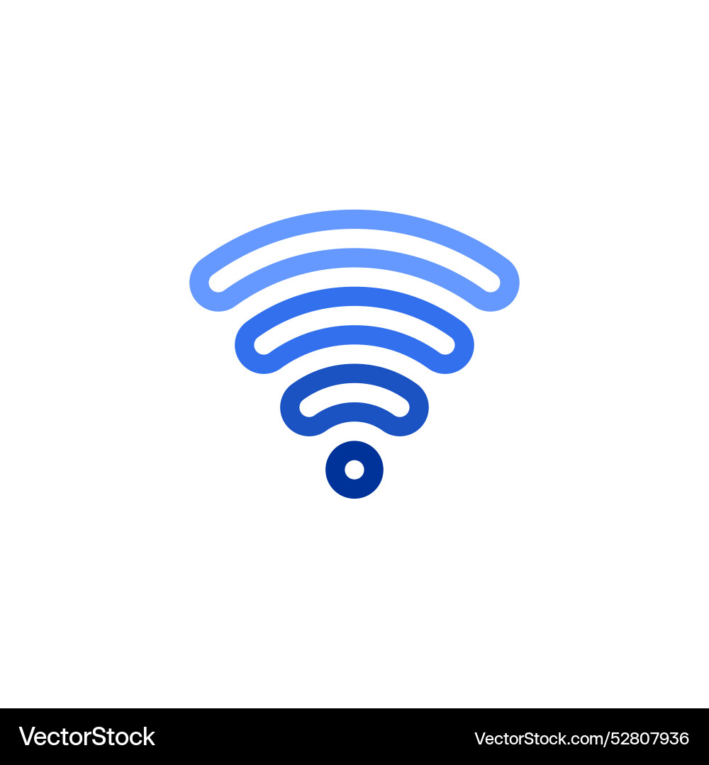 Blue internet wifi symbol logo icon Royalty Free Vector