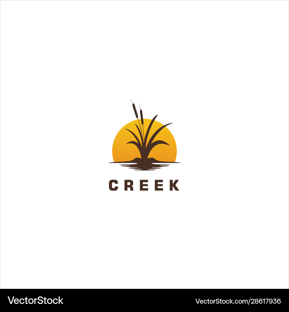 Creek River Logo Template Royalty Free Vector Image